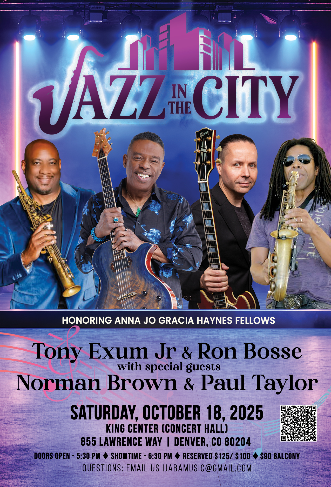 Auraria Higher Education Center | Ticketing - Jazz in the City: Tony ...