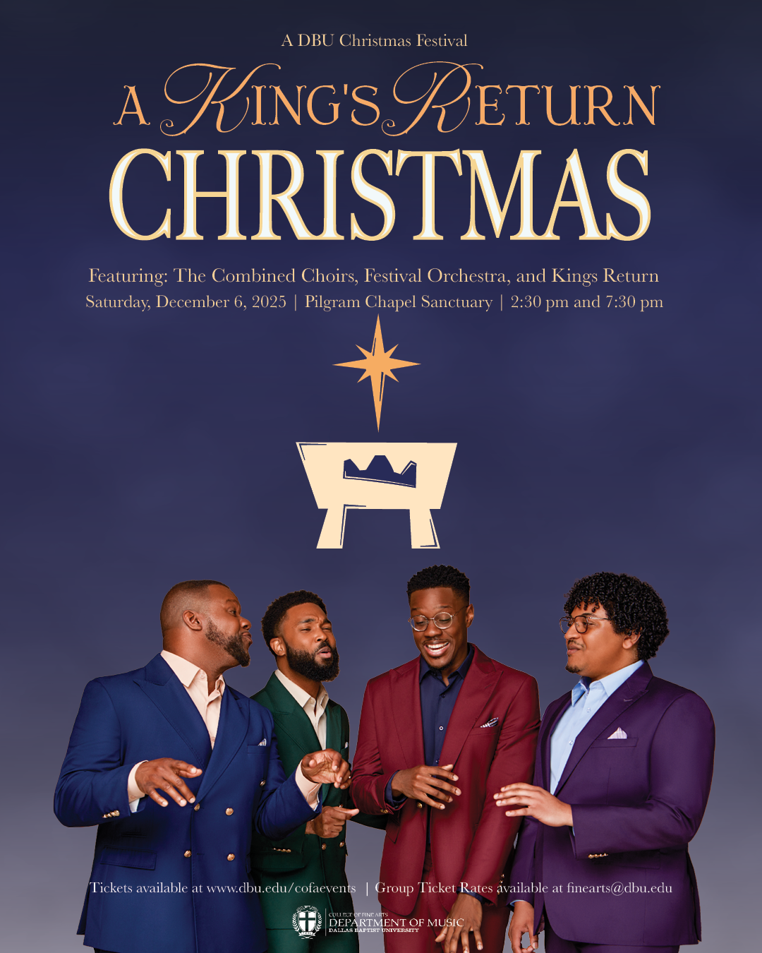 DBU Music - DBU Christmas Festival "A King's Return Christmas" - 7:30 PM