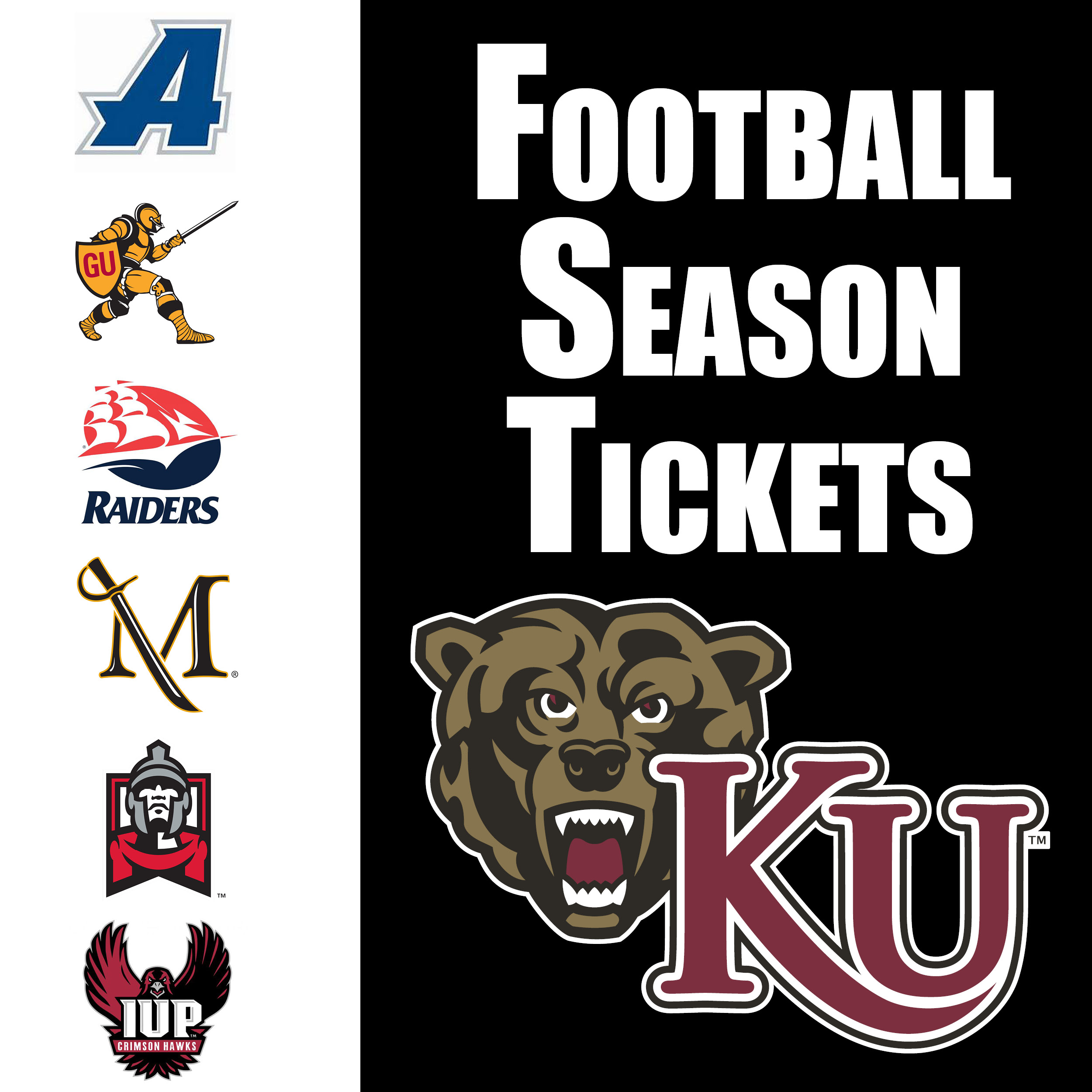Kutztown University | Ticketing - Football Game Ticket Kutztown vs ...