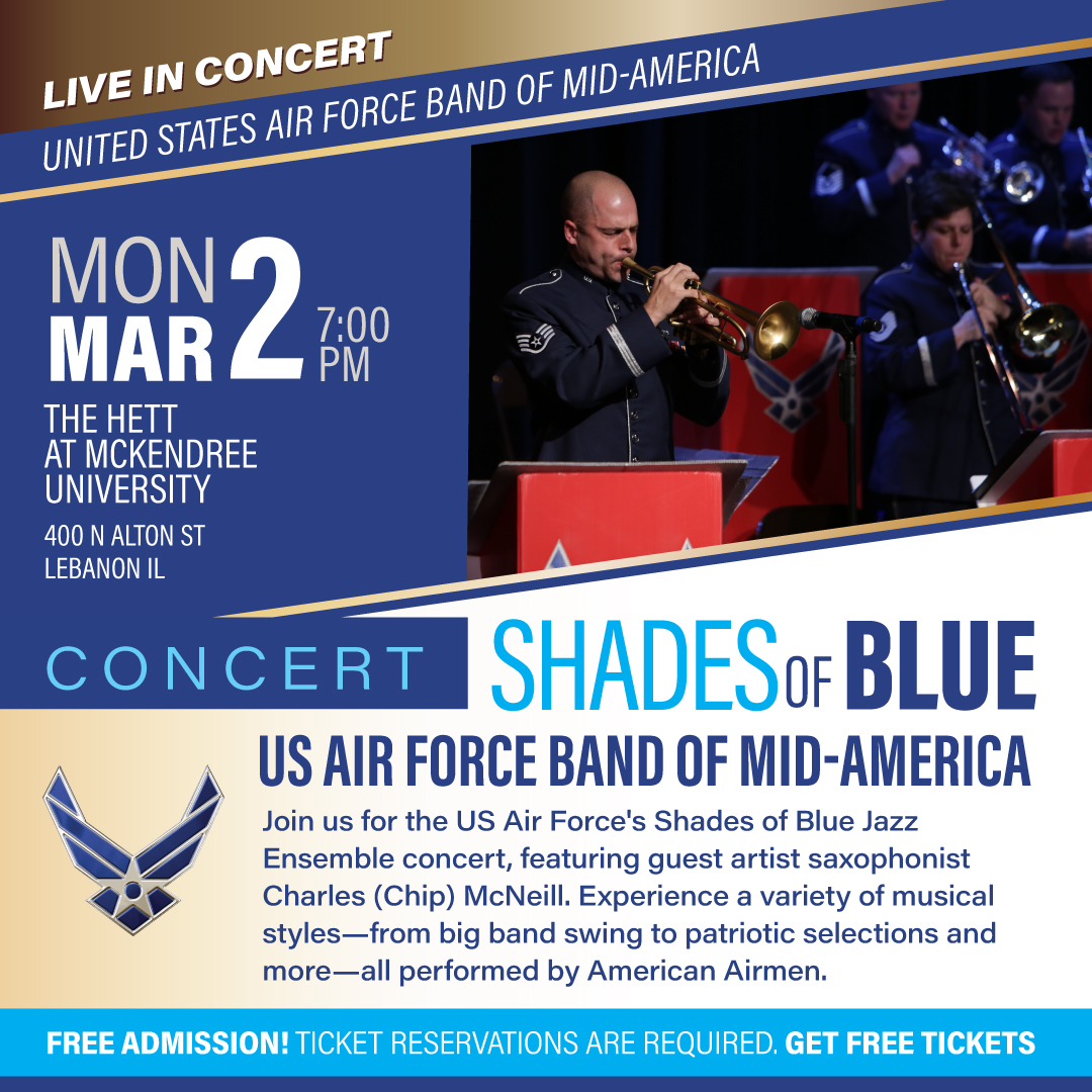 McKendree University | Ticketing - USAF Jazz Ensemble: Shades of Blue ...