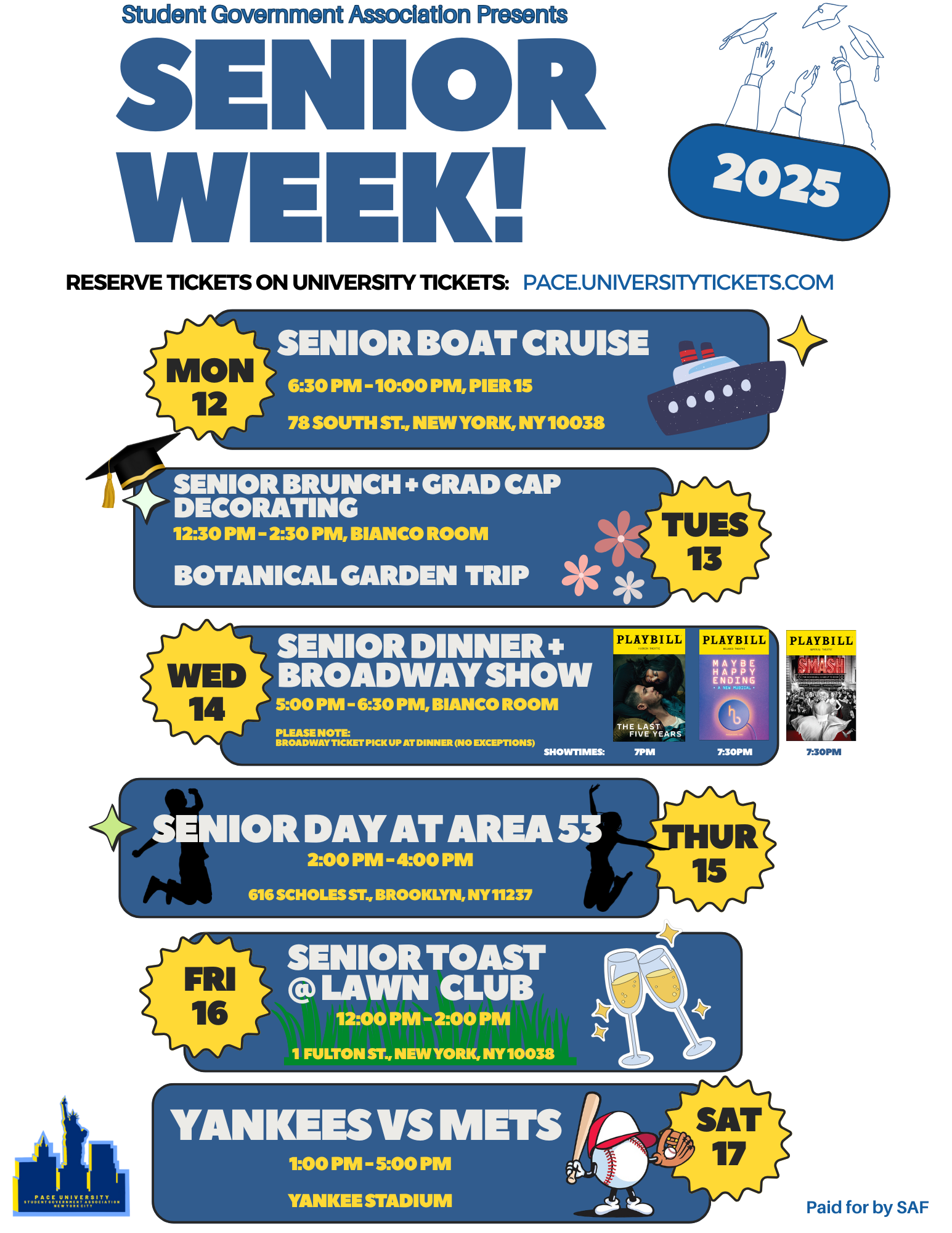 Pace University | Ticketing - NYC Senior Week: Brooklyn Botanic Garden ...