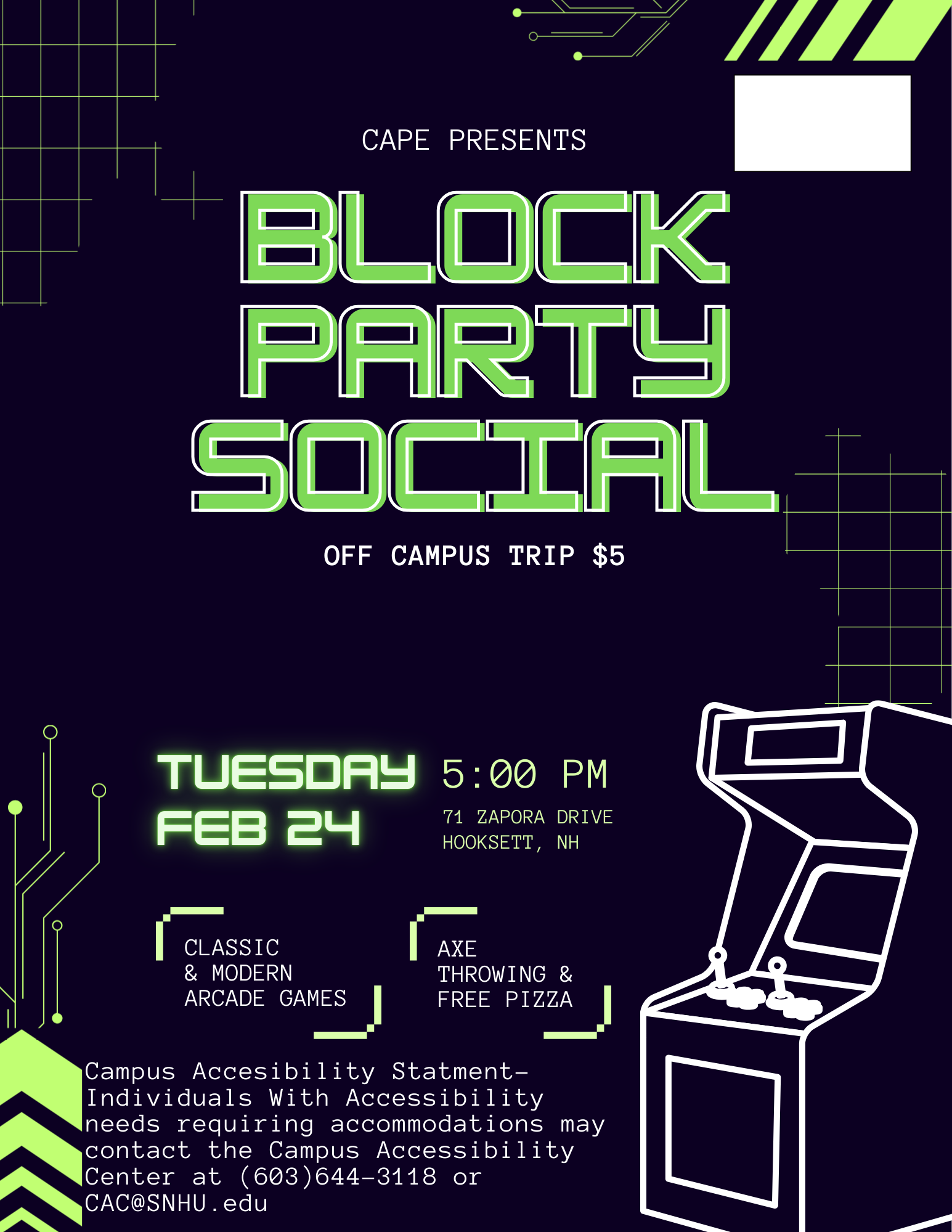 SNHU - CAPE Presents: Block Party Social