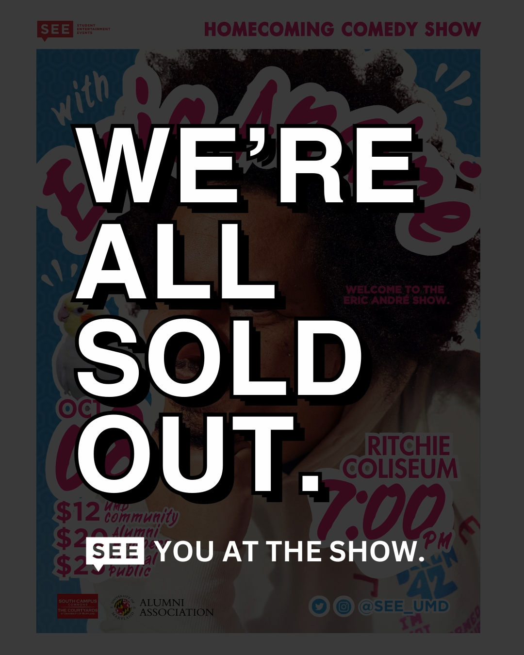 University of Maryland | Ticketing - SEE Presents: Homecoming Comedy ...